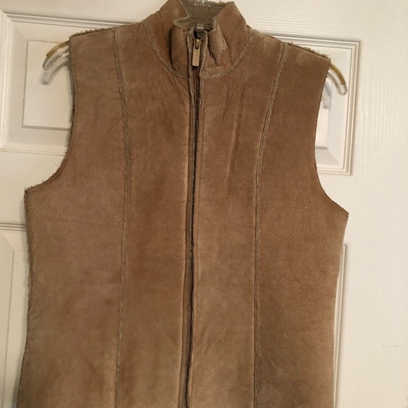 Express | Jackets & Coats | Express Suede Vest With Shearling Lining ...